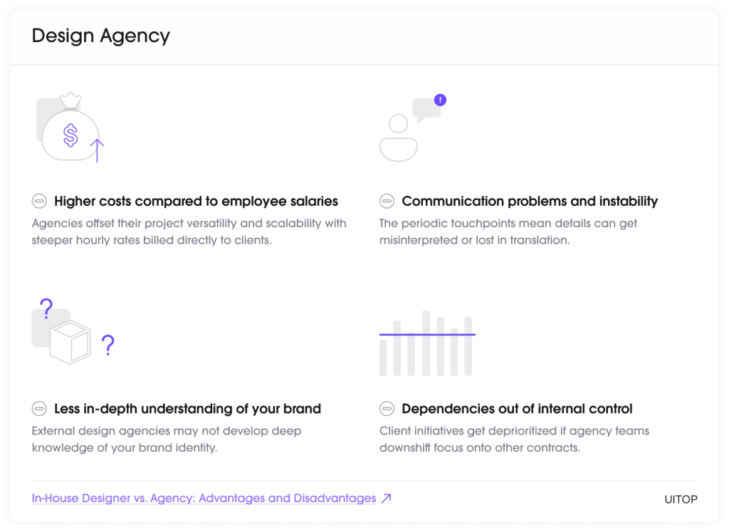 In-House Designer vs. Agency: Advantages and Disadvantages | Uitop
